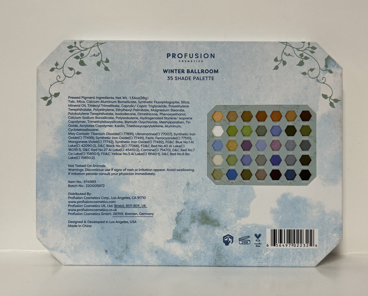 Profusion Cosmetics Winter Ballroom 35 Shade Eye Color Palette ...