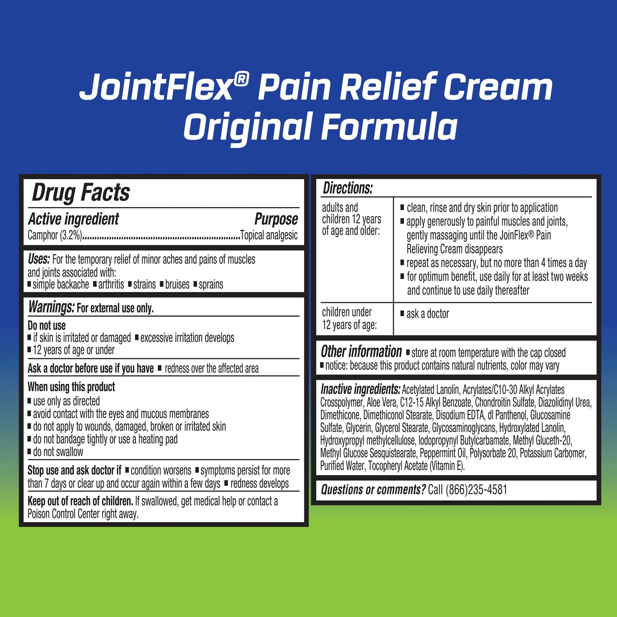 Jointflex Pain Relief Cream 4 Oz Expires 11/2024 | KleverKosmetics.com