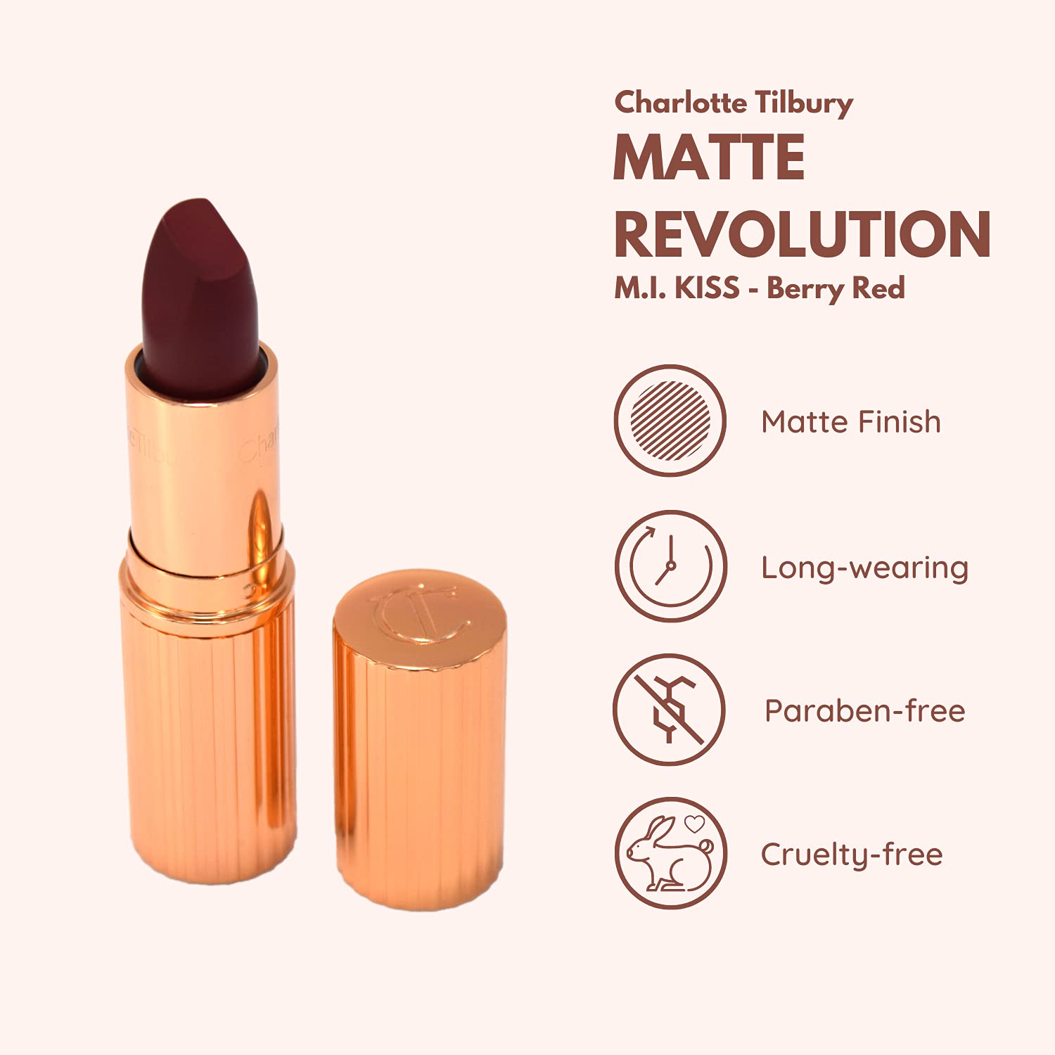 Charlotte Tilbury Matte Revolution Luminous Matte Lipstick M.i. Kiss ...