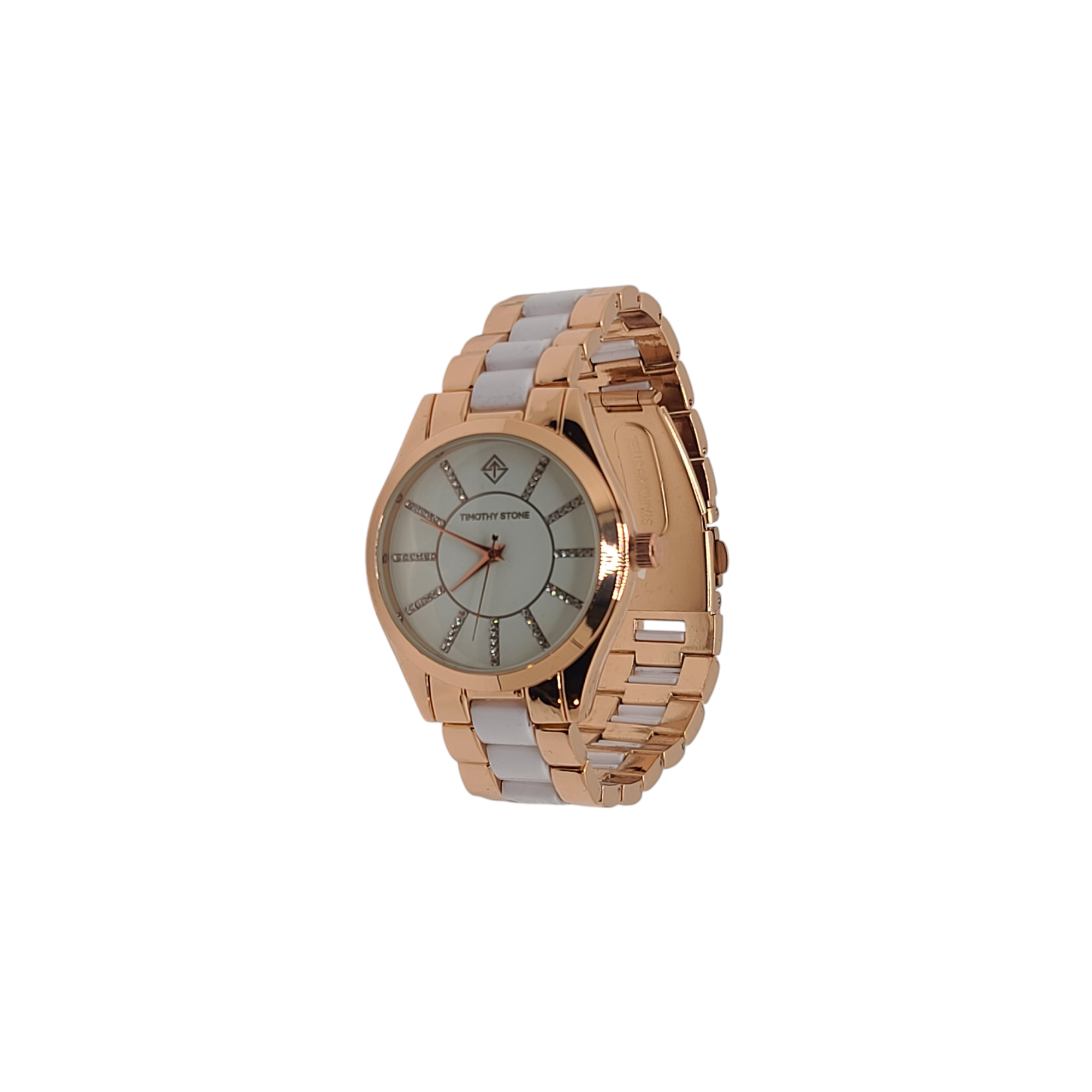 Timothy Stone Charme Bicolor Rose Gold-tone & White Watch ...
