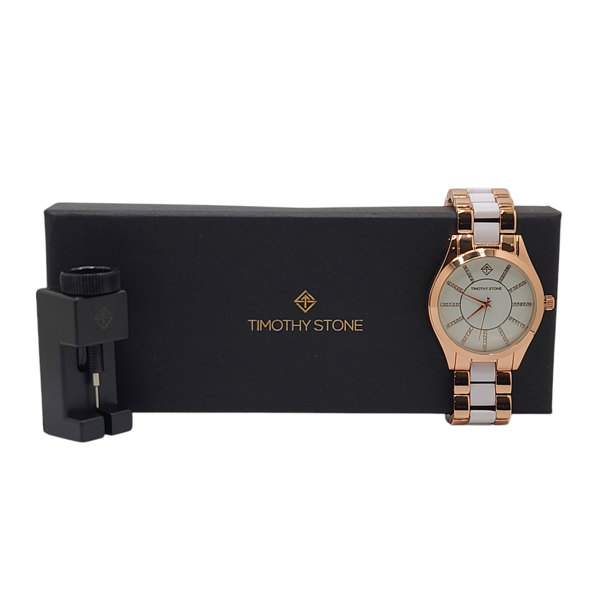 Timothy Stone Charme Bicolor Rose Gold-tone & White Watch ...