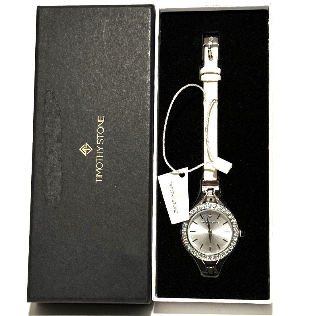 Timothy Stone Joliet White Vegan Leather Watch *imperfect Box ...